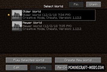 Cherished Worlds - GUI Mod For Minecraft 1.20.4, 1.19.4, 1.18.2, 1.16.5 ...